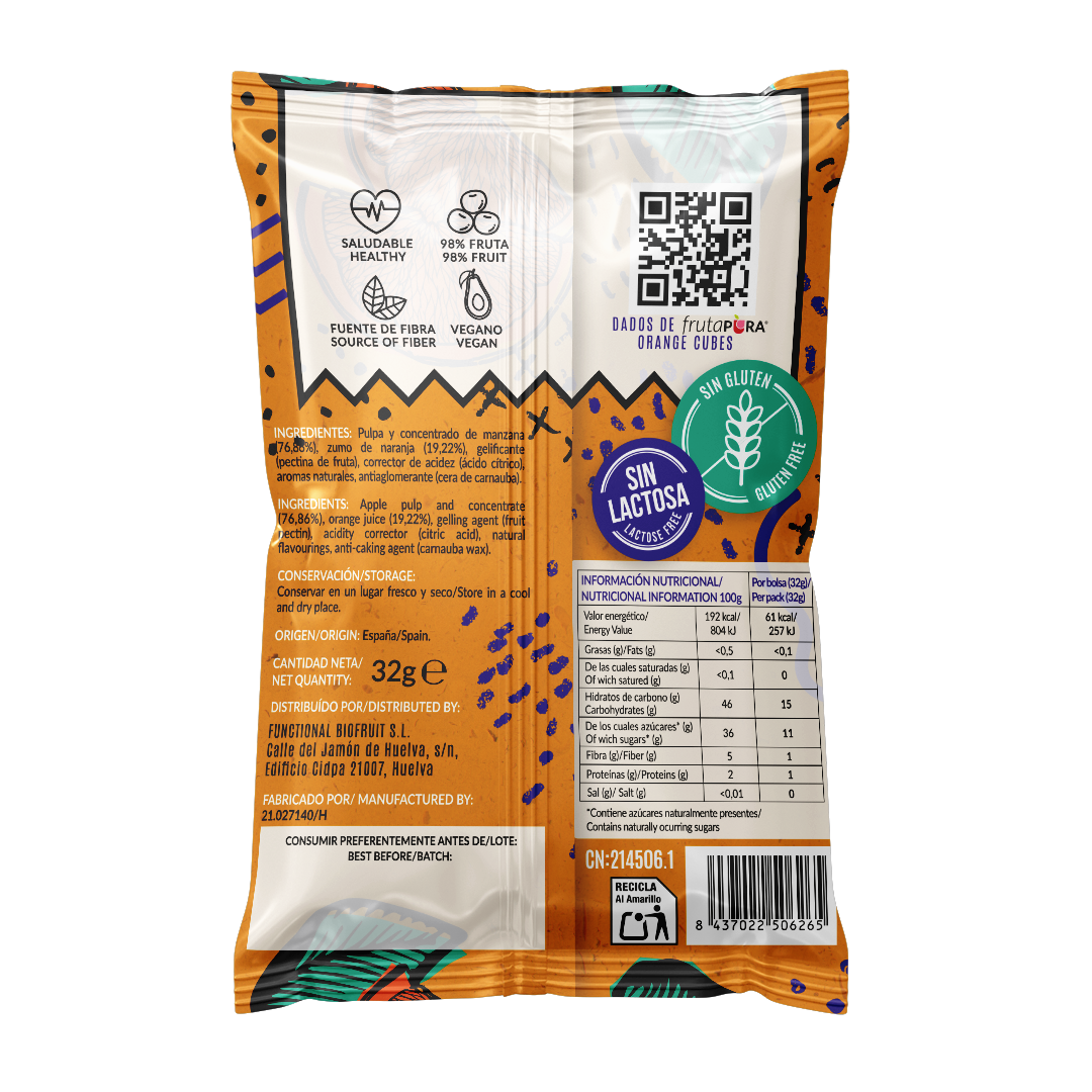 Snack saludable NARANJA - FrutaPURA – frutapura
